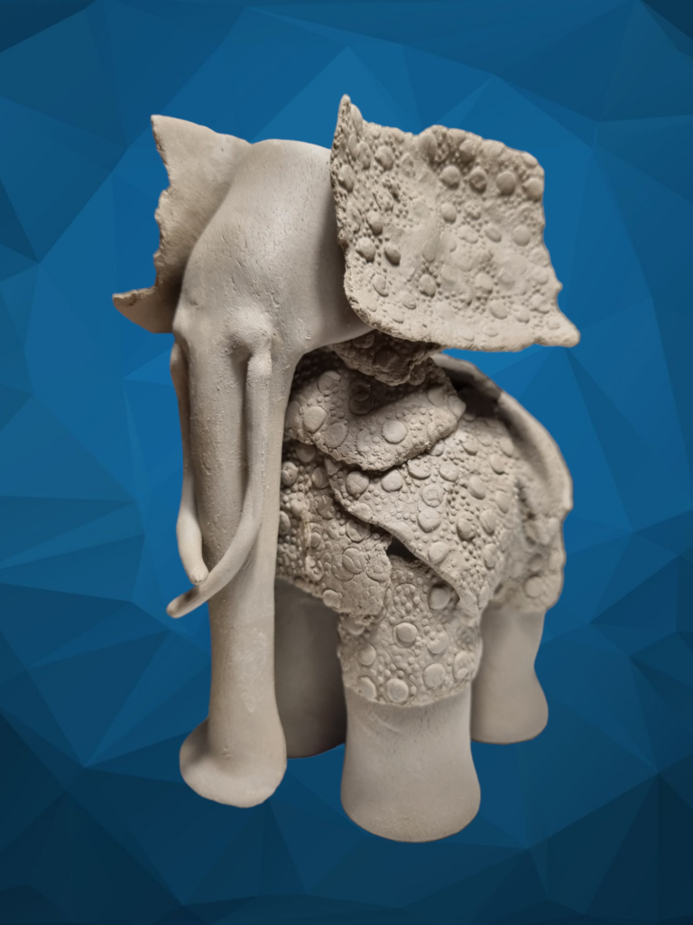 Elefant – Signature elephant nr 45 – LerGalleriet / HT Keramik